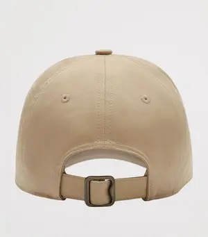 Burberry Cotton Gabardine Cursive Logo Cap