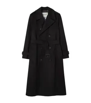 Burberry Hoxton Long Trench Coat - Black