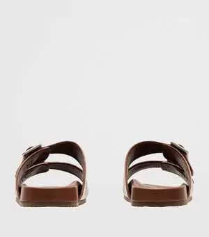 Burberry Canvas-leather Check Urchin Slides