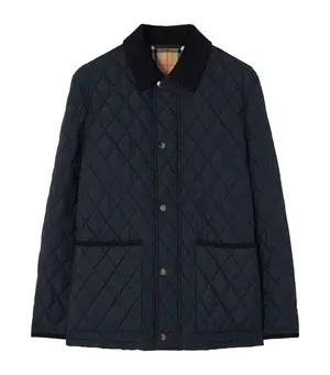 Burberry Quilted Barn Jacket - Navy