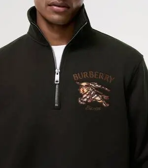 Burberry Cotton Ekd Quarter-zip Sweatshirt