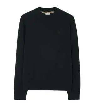 Burberry Cashmere-blend Ekd Slim Sweater - Grey
