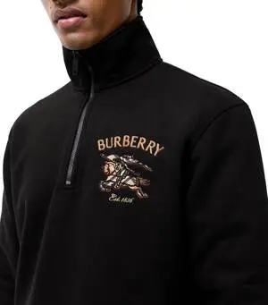 Burberry Cotton Ekd Quarter-zip Sweatshirt