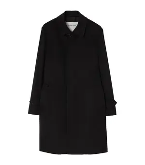 Burberry Cashmere Mid-length Car Coat - Black