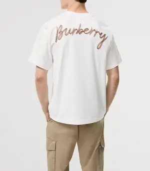 Burberry Cotton Embroidered Logo T-shirt