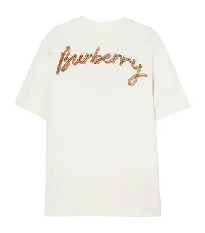 Burberry Cotton Embroidered Logo T-shirt