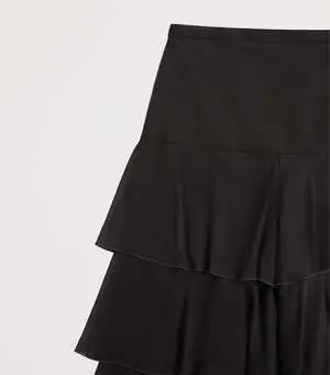 Valentino Garavani Silk Georgette Ruffled Trousers