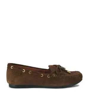 Kurt Geiger Suede Eagle Moccasins - Brown