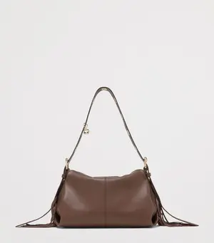 Maje Leather Miss M Shoulder Bag - Brown