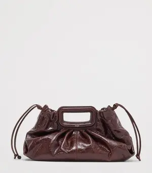 Maje Crackled Leather Milpli Clutch Bag