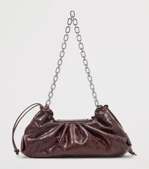 Maje Crackled Leather Milpli Clutch Bag