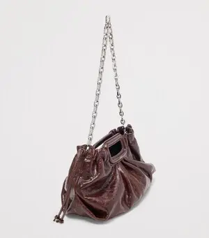 Maje Crackled Leather Milpli Clutch Bag