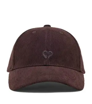Maje Corduroy Logo Baseball Cap - Brown