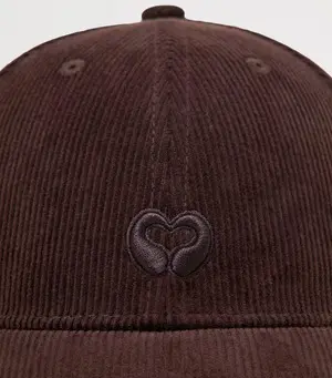 Maje Corduroy Logo Baseball Cap