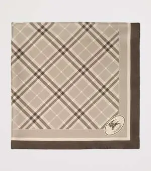 Burberry Silk Check Knight Stamp Scarf