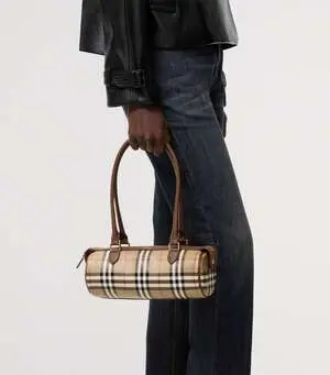 Burberry Mini Check Barrel Bag
