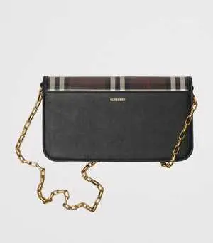 Burberry Check Chain Wallet