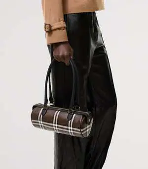 Burberry Mini Check Barrel Bag