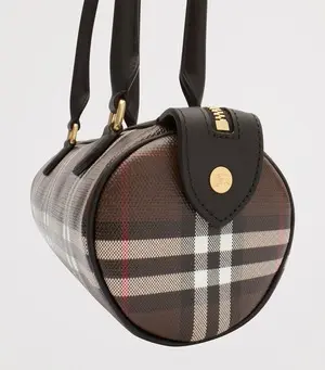 Burberry Mini Check Barrel Bag