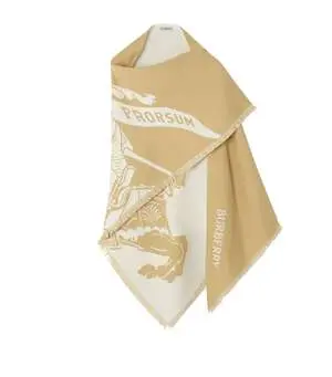 Burberry Wool-silk-cashmere Equestrian Knight Design Cape - Neutral