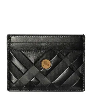Burberry Embossed Check Card Holder