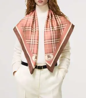 Burberry Silk Knight Stamp Scarf