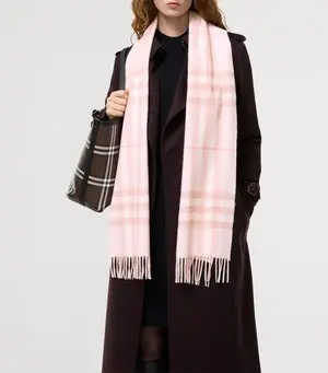 Burberry Cashmere Check Scarf - Pink