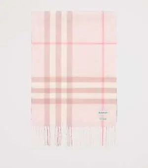 Burberry Cashmere Check Scarf - Pink