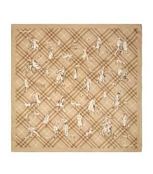 Burberry Silk Check Mates Scarf - Beige