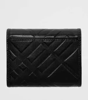 Burberry Small Leather Embossed Check Wallet