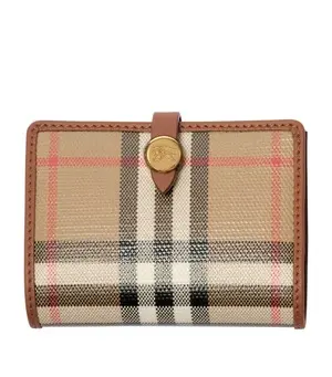 Burberry Check Folded Card Case - Beige