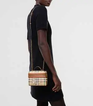 Burberry Check Mates Wash Bag - Beige