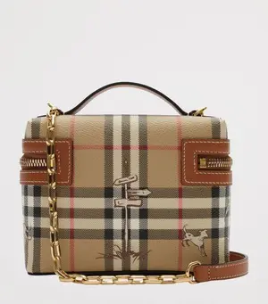 Burberry Check Mates Wash Bag - Beige
