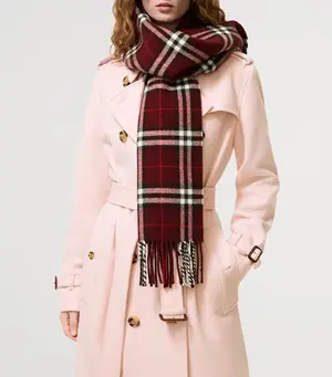 Burberry Cashmere-blend Sparkle Check Scarf