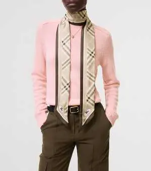 Burberry Silk Check Skinny Scarf