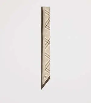 Burberry Silk Check Skinny Scarf