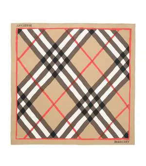 Burberry Silk Watercolour Check Scarf - Beige