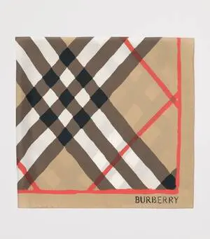 Burberry Silk Watercolour Check Scarf