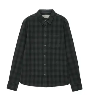ALLSAINTS Organic Cotton Check Bower Shirt - Black