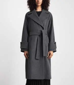 Claudie Pierlot Wool-blend Belted Coat