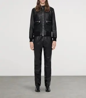 ALLSAINTS Leather Hiro Bomber Jacket