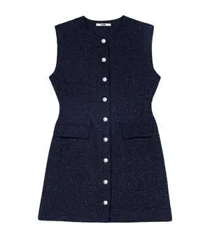 Maje Lurex Tweed Mini Dress