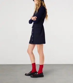Maje Lurex Tweed Mini Dress