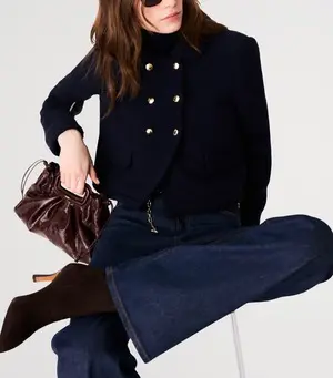 Maje Tweed Cropped Jacket