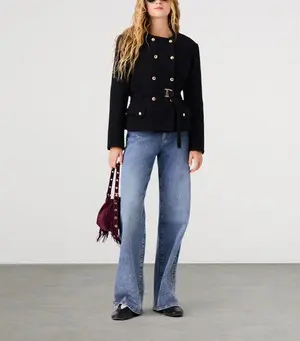 Maje Belted Double-breasted Jacket