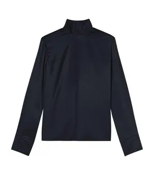 Maje Satin High-neck Blouse