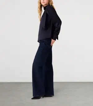 Maje Satin High-neck Blouse