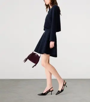 Maje Embellished Jacquard Cropped Cardigan