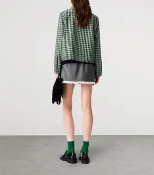 Maje Cotton Check Embellished Shirt