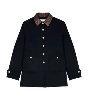 Maje Wool-blend Collared Jacket
